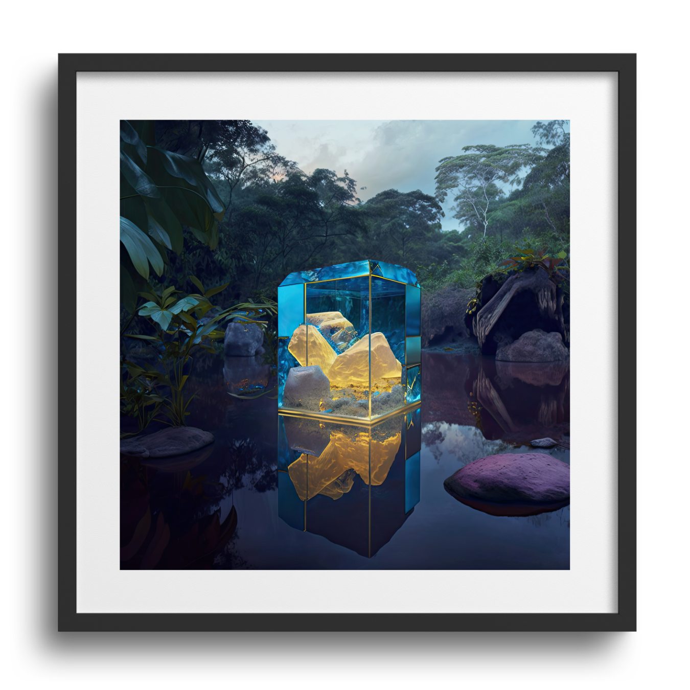 Mystical Jungle Scene: Surreal Limited Edition Print – DOTCOM ART
