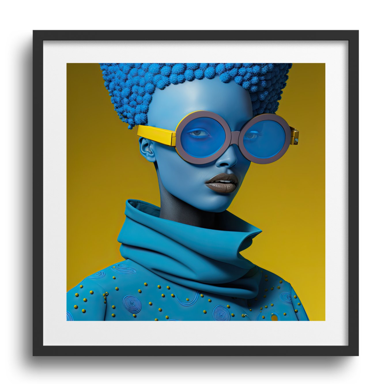 Vibrant Limited Edition Print in Blues & Yellows: Order Now! – DOTCOM ART