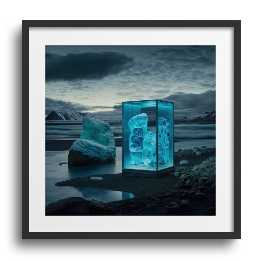 Mystical Ice Exhibit: Limited Edition Surreal Print – DOTCOM ART