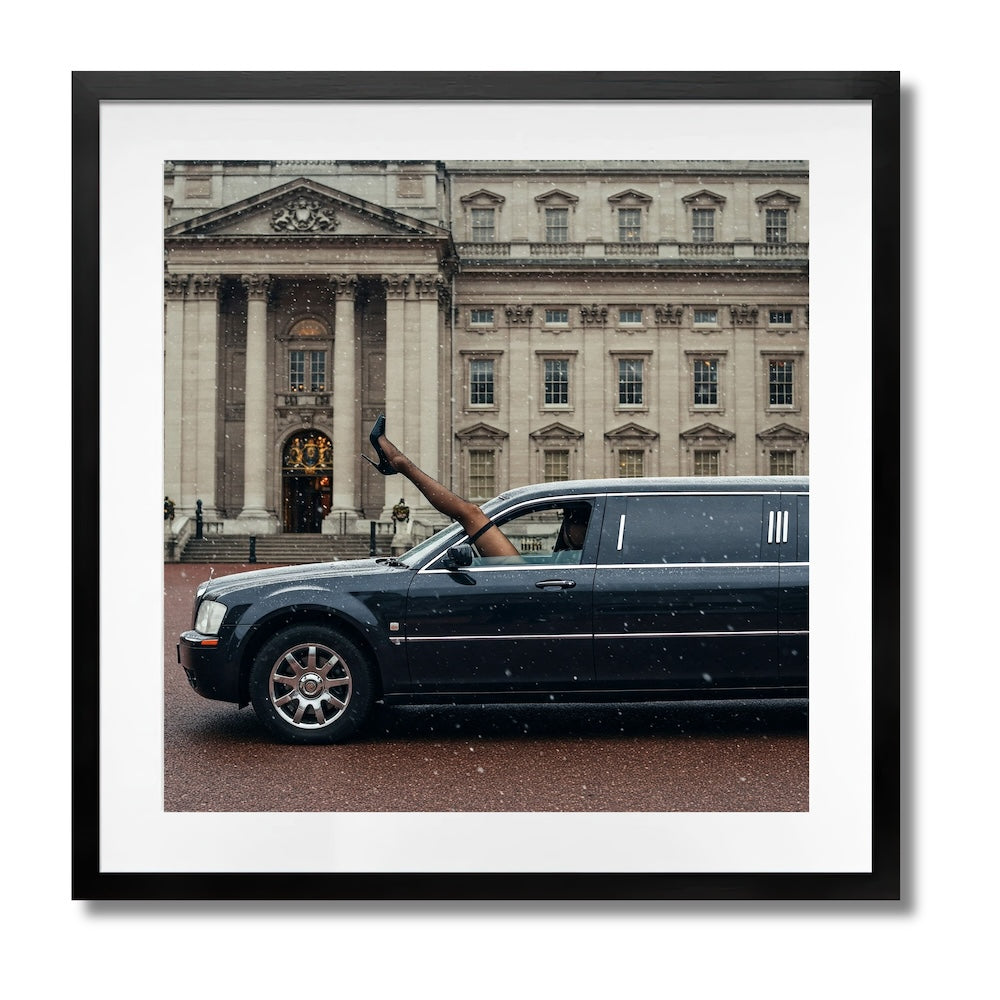 Classic Luxury Limousine & Model: Limited Edition Wall Art Print ...
