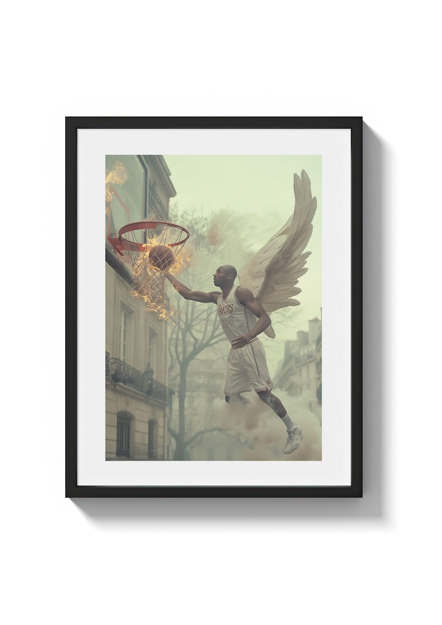 Iconic Kobe Bryant: Angel Dunk in Paris - Limited Edition Wall Art ...