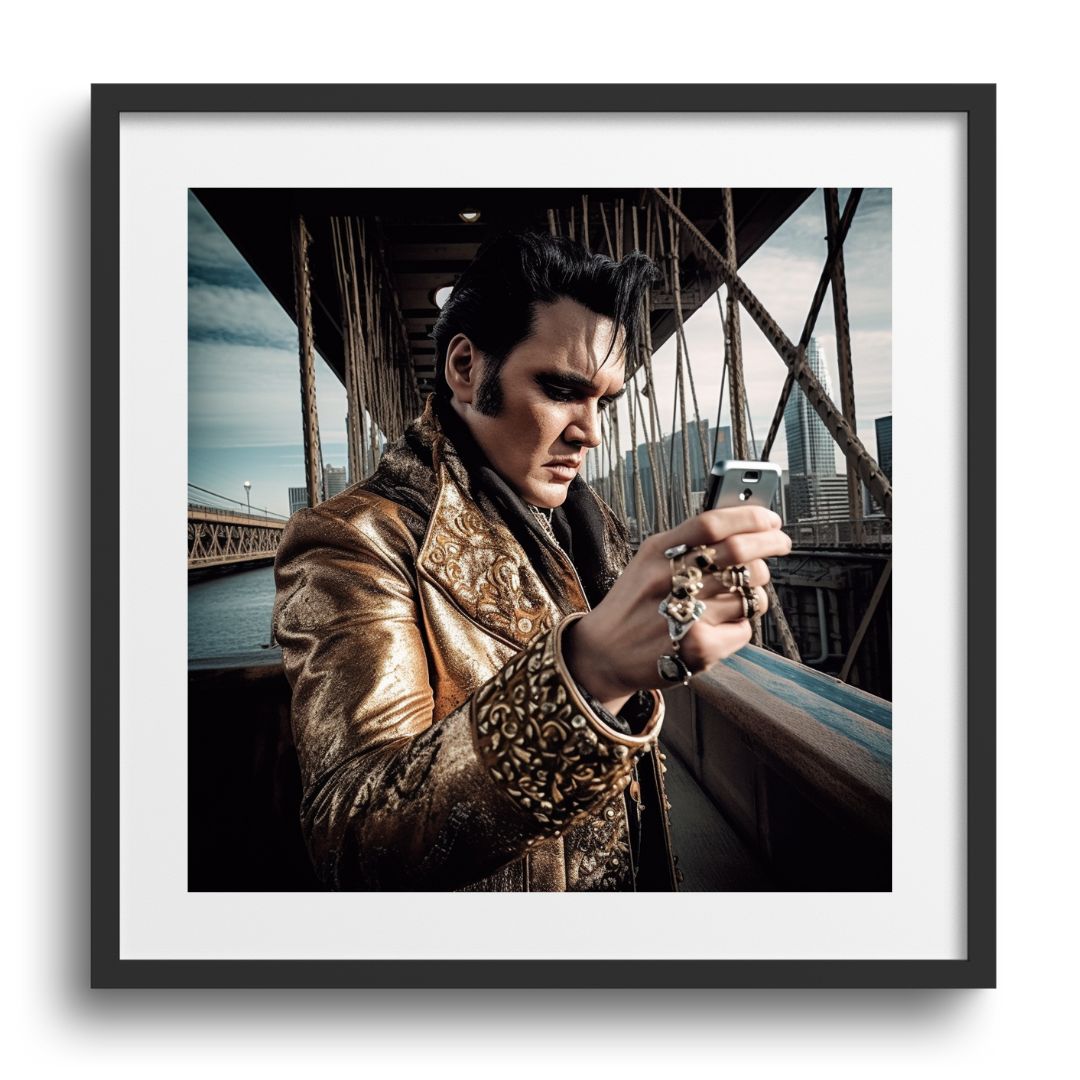 Stylish Man on Bridge: Limited Edition Urban Print – DOTCOM ART