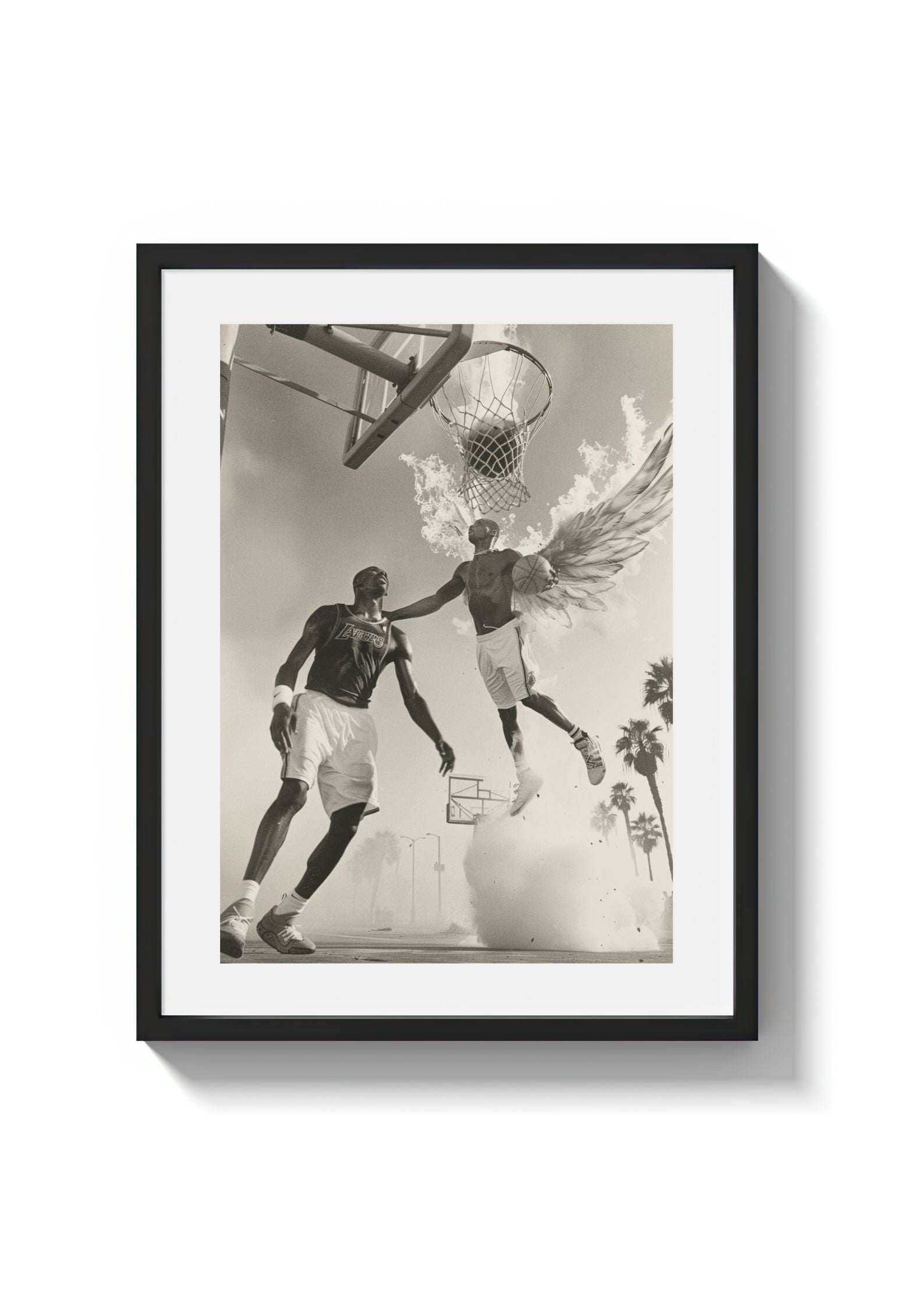 Iconic Kobe Bryant Dunk, Reimagined: Wall Art | Framed Limited Edition ...